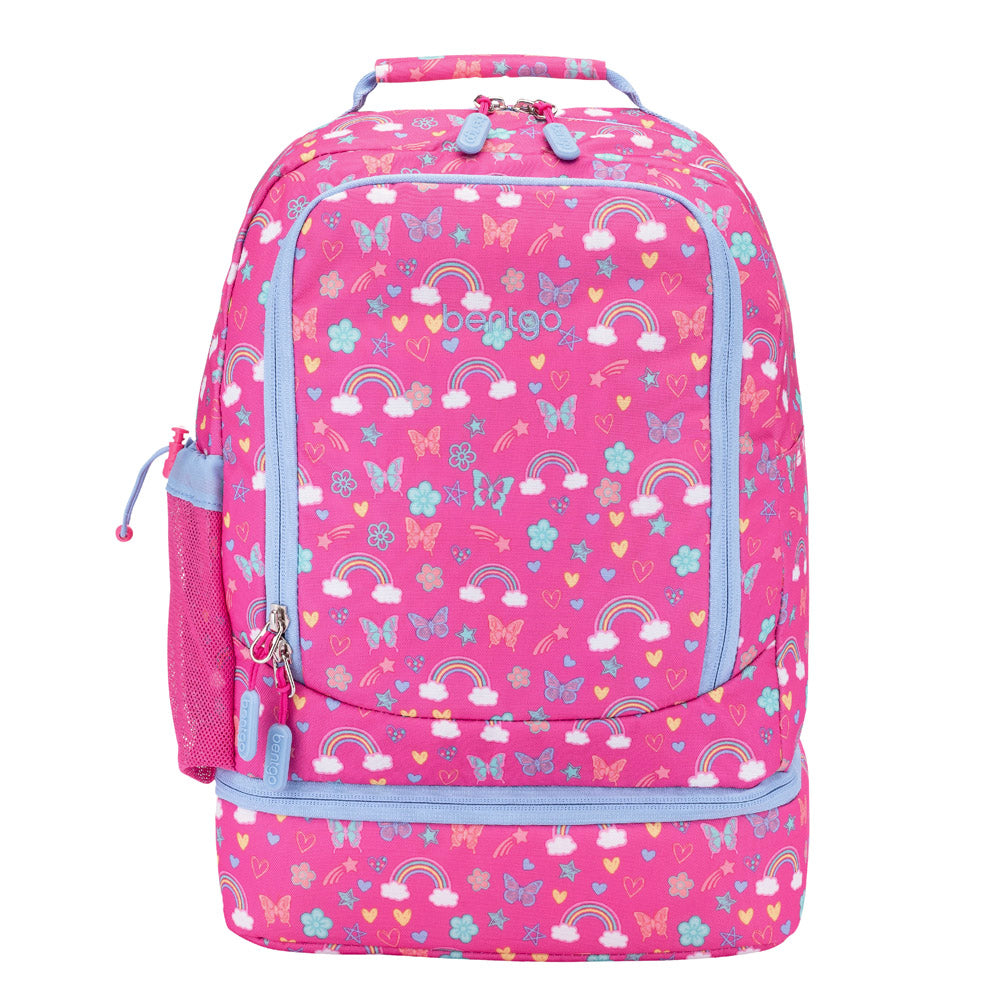 2-in-1 Backpack & Lunch Bag - Rainbows and Butterflies – Pekabo